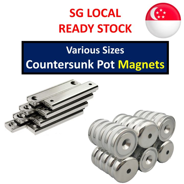 SG Countersunk Pot Magnet - Neodymium Counter sunk screw heavy duty ...