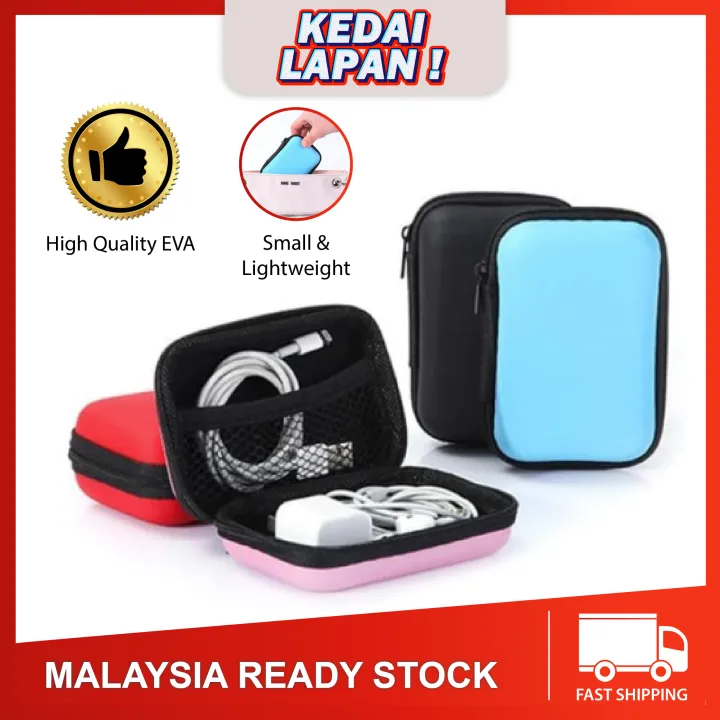 Headphone Data Cable Storage Case EVA Zipper Bag Pocket Pouch 耳机电线收纳包 ...