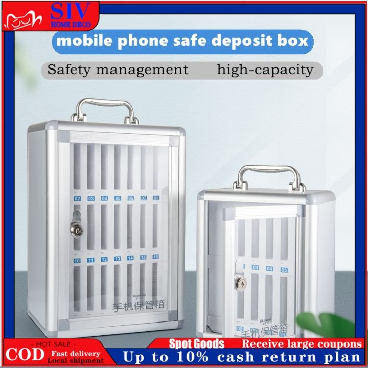 Mobile Phone Safe Box Transparent with Lock Factory Staff Force Student ...