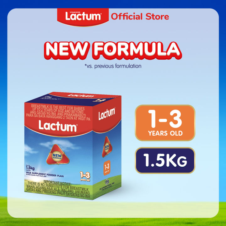 Lactum for 1-3 Years Old Plain 1.5kg Milk Supplement Powder for ...