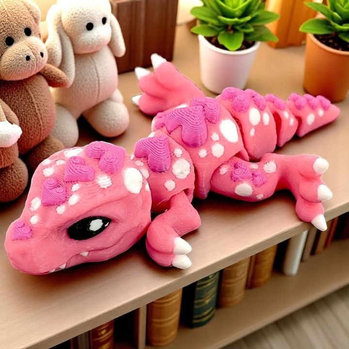 LOPU Movable Joints 3D Printed Dragon Model Figurine Handicraft 3D ...