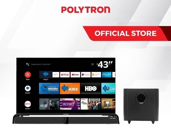 SMART TV LED POLYTRON 43 INCH ANDROID TV 43 inch PLD 43BAG9953 BOGOR ...