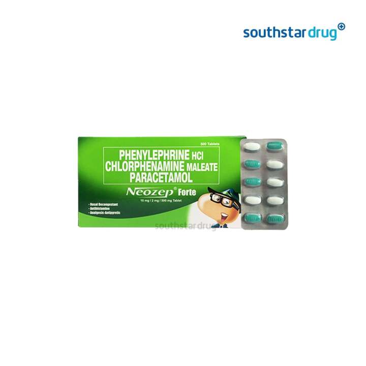 Neozep Forte 10 mg / 2 mg / 500 mg Caplet 20s | Lazada PH