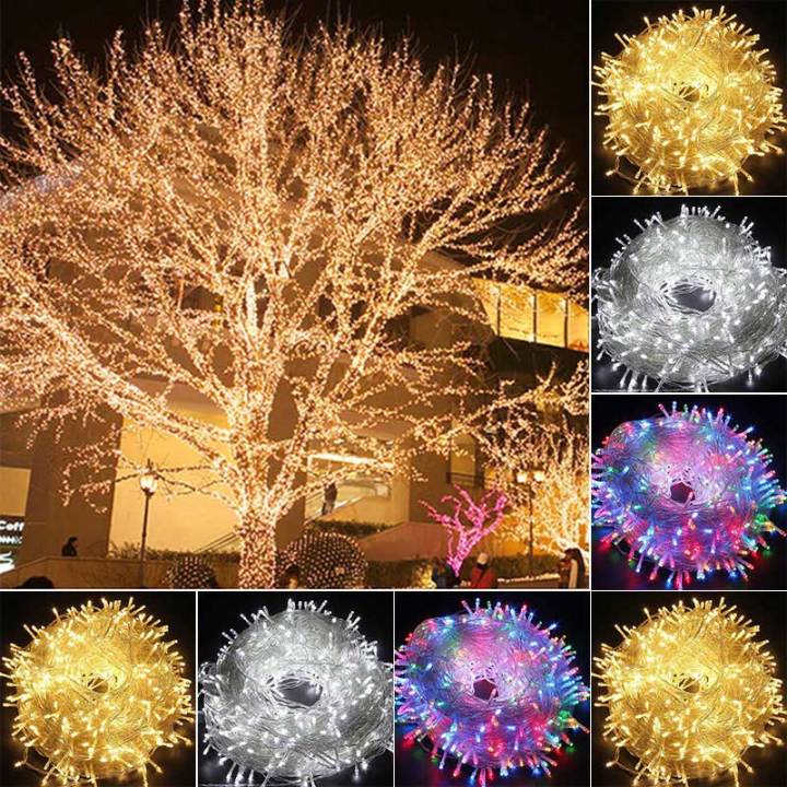 10M 100LED Droop Curtain Icicle String Light Christmas/Wedding/Party ...
