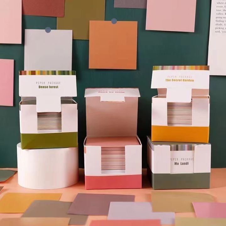 150 sheets/set of solid color Morandi Diy notes hand account student ...