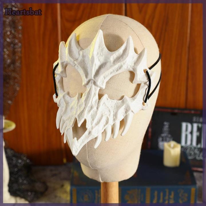 [Heartsbat] Party Skull Mask Long Teeth Demon Skeleton Half Face Mask ...