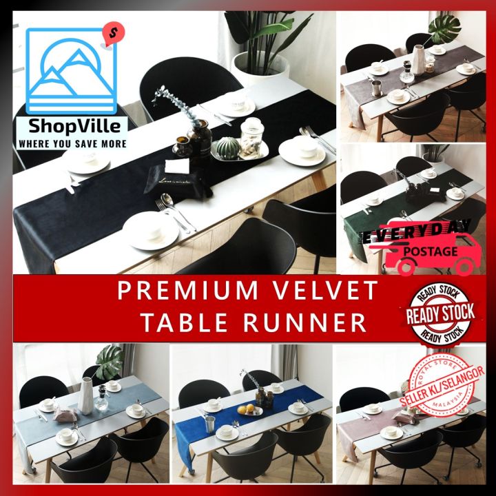 Table Runner Velvet Premium Muji Luxury Alas Meja Panjang Velvet | Lazada
