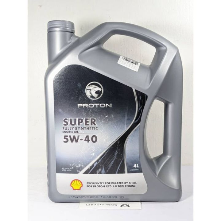 [SHELL FOR PROTON] PROTON ENGINE OIL 5W40 5W-40 FULLY SYNTHETIC 4 ...