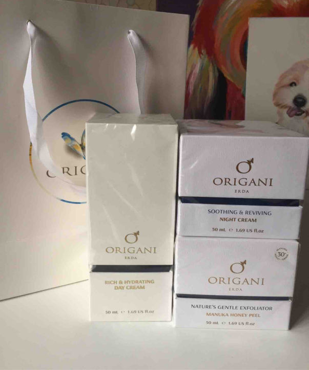 Origani Manuka Honey Peel, Soothing and reviving night cream, and ...