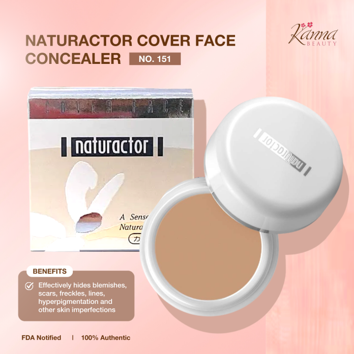 Naturactor Cover Face Concealer Foundation 20g No. 151 Long Lasting and ...