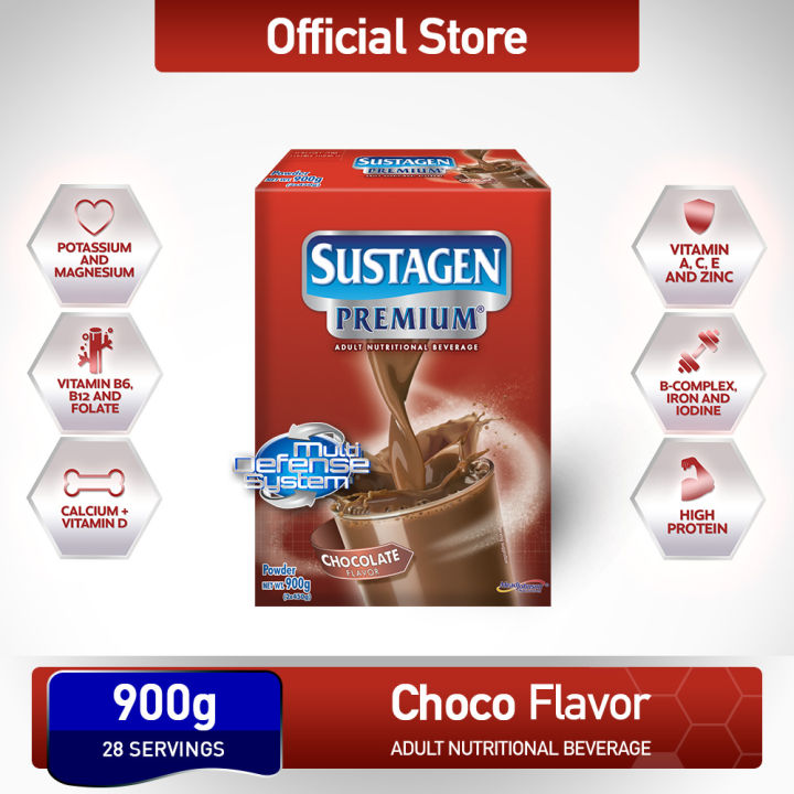Sustagen Premium 900g Chocolate Flavor Adult Nutritional Powdered Milk ...