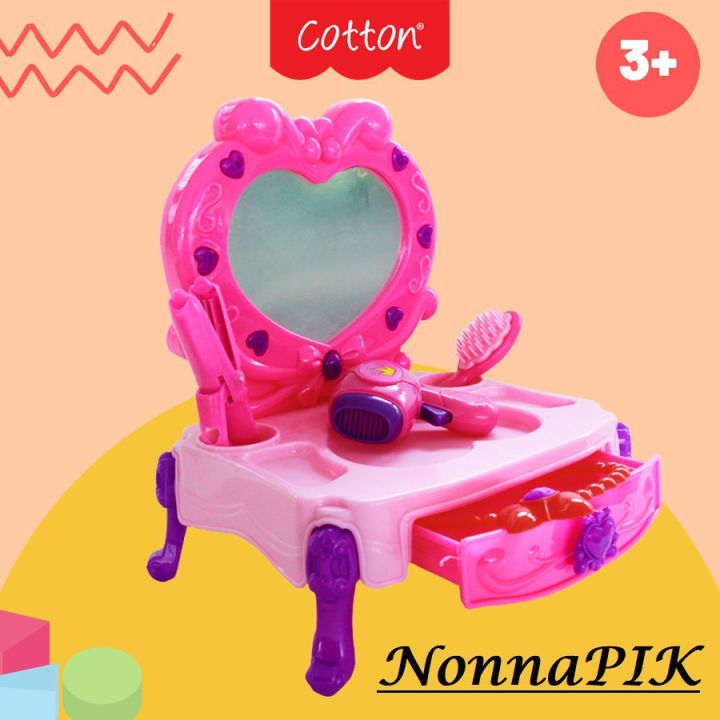 Cotton Naura Meja Rias Make Up Cermin Lampu Suara - Mainan Anak ...