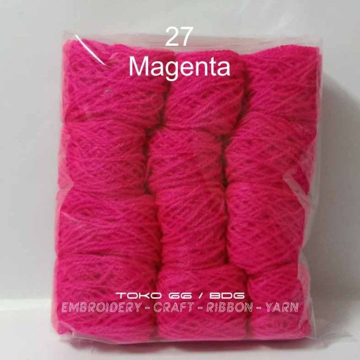 Benang woll kecil benang wool lusinan sewarna Navy Abu Pink Coklat - 27 ...