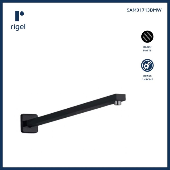 RIGEL Bathroom Black Matte Shower Arm SAM31713BMW | Lazada