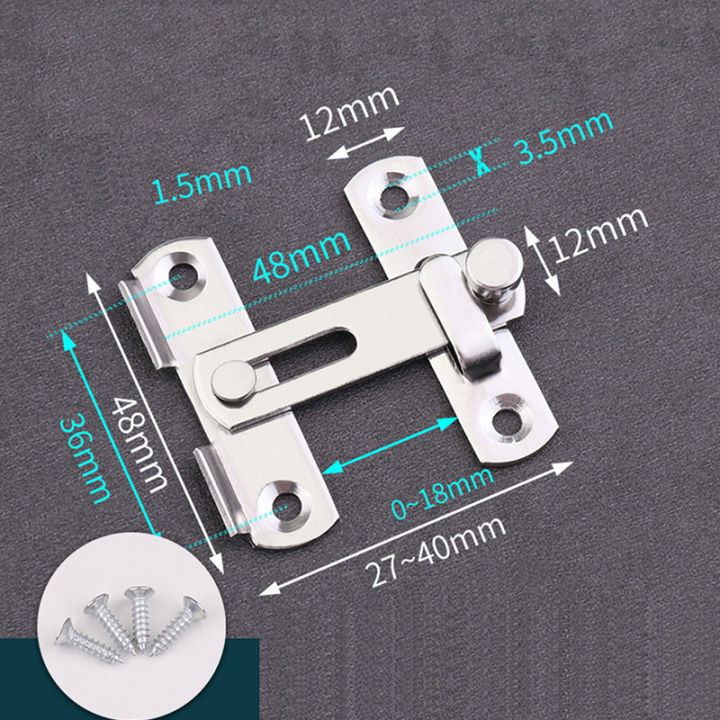 LTG Door Lock Guard Latch Bolt 90 180 Degree Stainless Steel Toggle ...