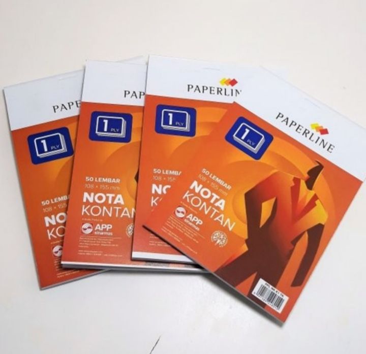 Nota Kontan Paperline 1 PLY / Nota Kontan Rangkap 1 (1pack 10 buku ...