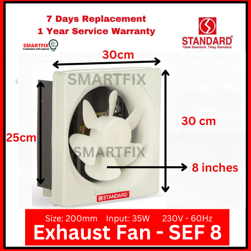 Standard Exhaust Fan 8" Blade SEF 8 | Lazada PH