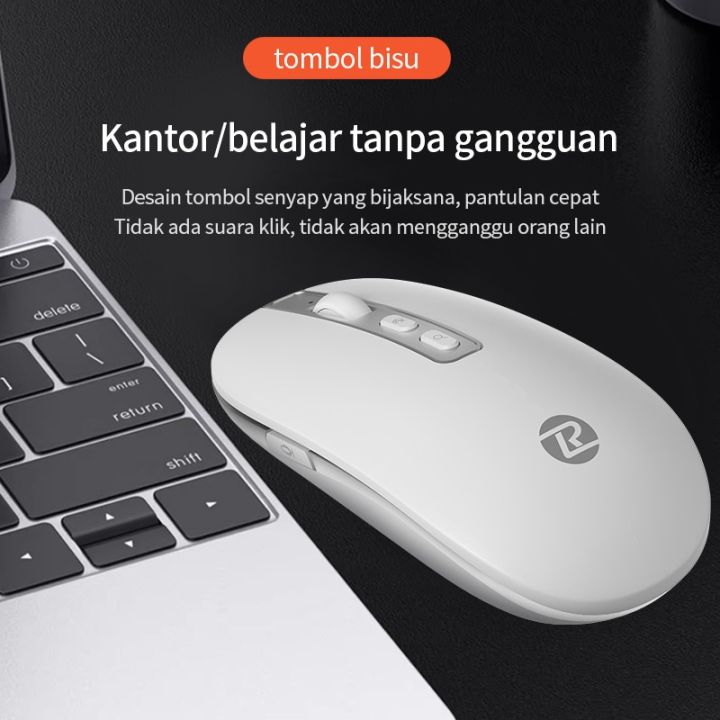 MR08 Mouse AI Cerdas Pengenal Suara Wireless and bluetooth Dengan 6 Tombol, Silent Click ...