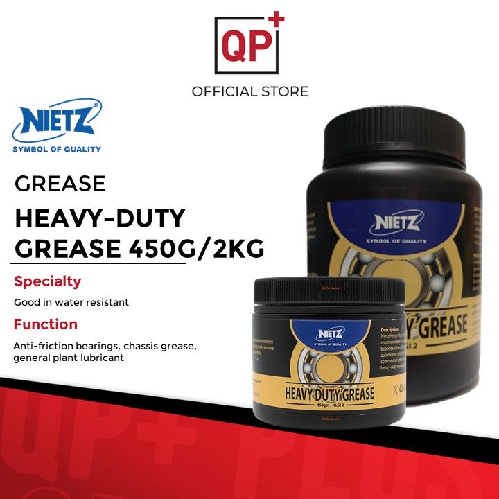 NIETZ HEAVY DUTY GREASE WITH EP 450G/2KG FOR A WIDE RANGE OF INDUSTRIAL ...