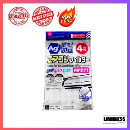 DAISO Silver ion Air Conditioner Filter For Internal Use - 4Pcs | Lazada