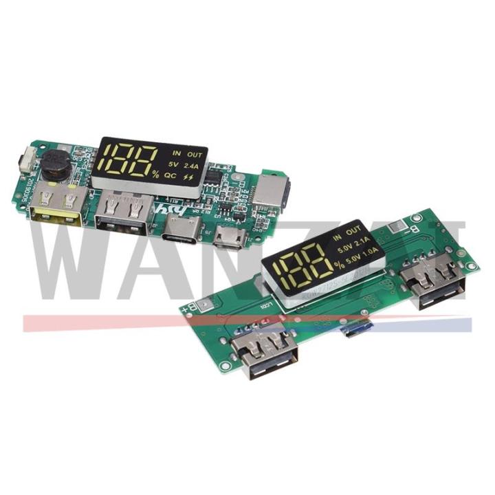 New Product LED Dual USB 5V 2.4A Micro/Type-C USB Mobile Power Bank ...