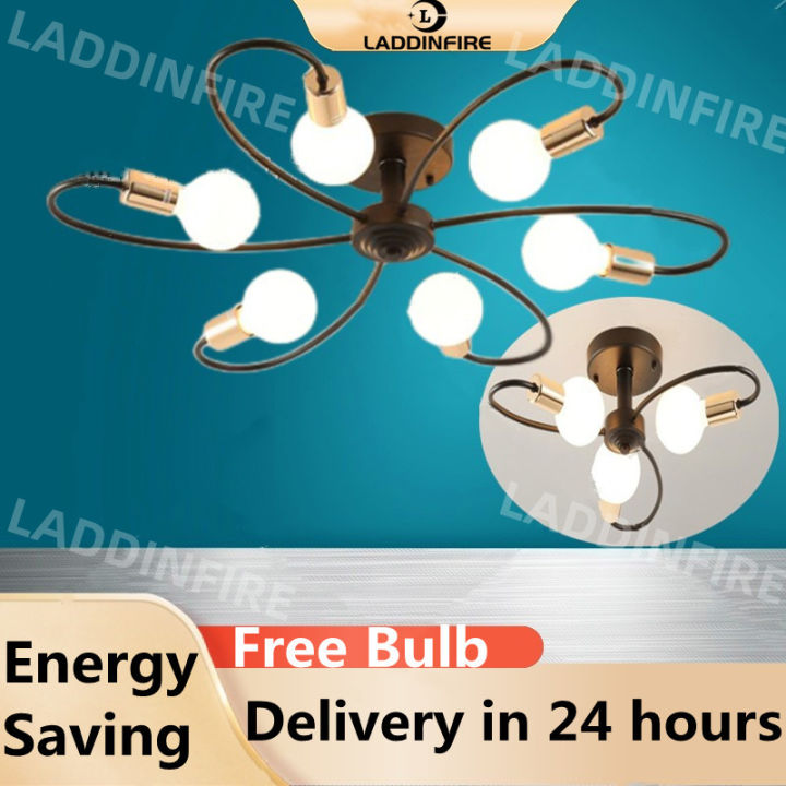【Free Bulbs】3/6 Heads Modern Design sala Ceiling Lights Nordic LED ... 【Free Bulbs】3/6 Heads Modern Design sala Ceiling Lights Nordic LED ...