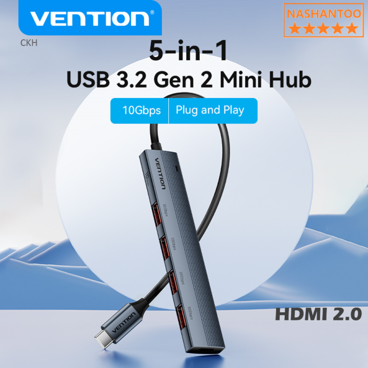 Vention Type C Mini Hub Type C To Usb 32 Gen 2 Hub Network Adapter Hub 1601
