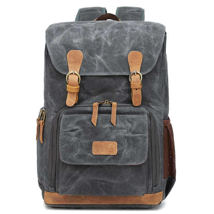 Selens Vintage Large Backpack SLR Camera Bag Waterproof Canvas 15 inch ...