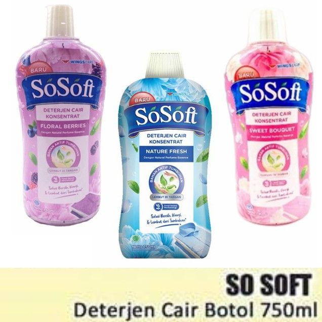 SoSoft Deterjen Cair Konsentrat 750Ml So Soft 750 Ml detergent | Lazada ...