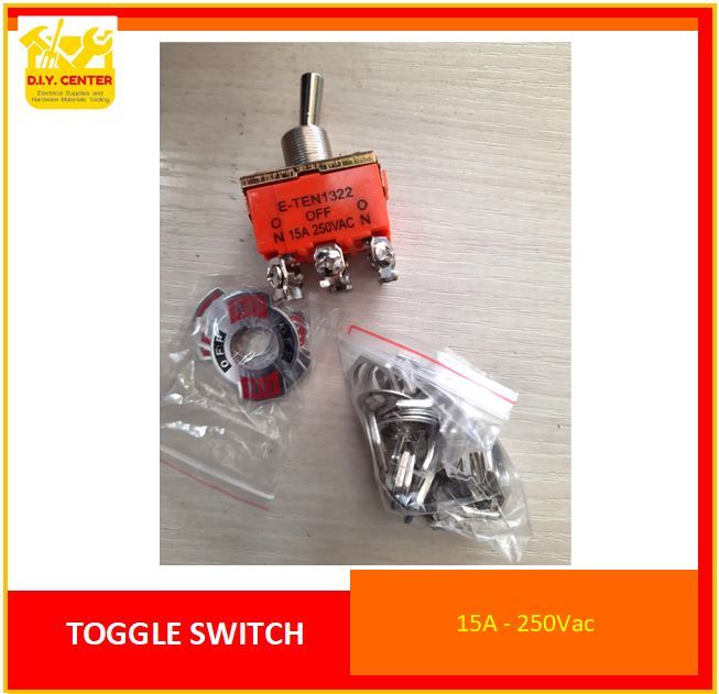 Heavy Duty Toggle Switch 12mm diameter Hole 15A 250V AC | Lazada PH