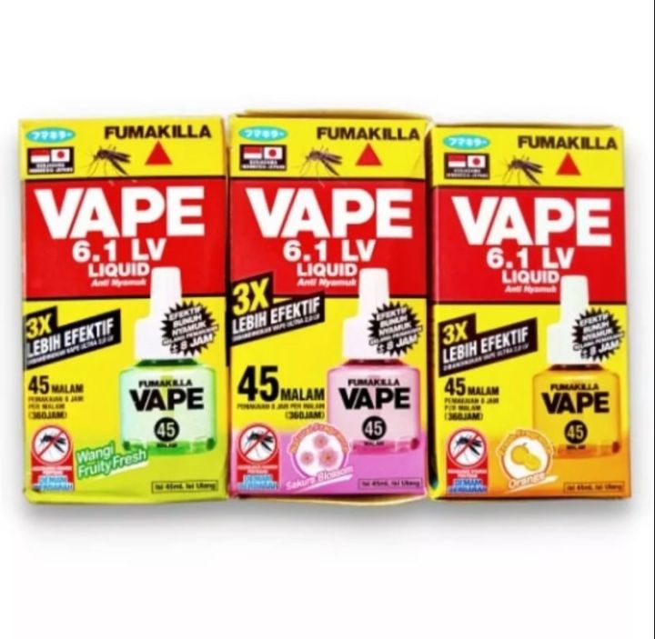 [Termurah] FUMAKILLA LIQUID REFILL 45 MALAM/ VAPE OBAT NYAMUK LIQUID ...