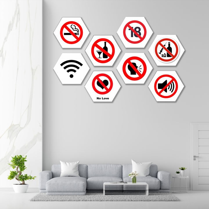 HIASAN DINDING WARNING AESTHETIC / POSTER KAYU/ HIASAN RUANGAN / HIASAN ...
