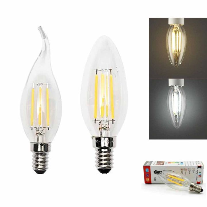 Dimmable E14 220V Edison Bulb LED Candelabra Bulb Chandelier Bulb C35 Candle Light Bulb 2W 4W 6W ...