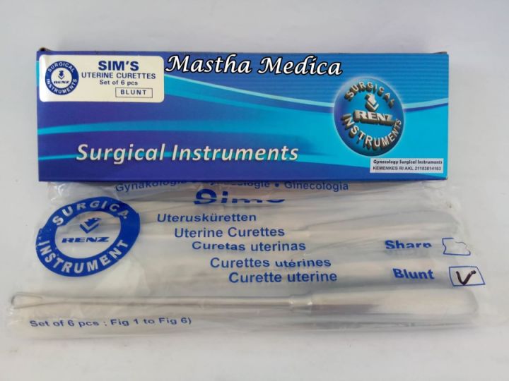 Renz Sendok Curette Kuret Curet Uterine Curettes SIMS Tumpul Blunt ...