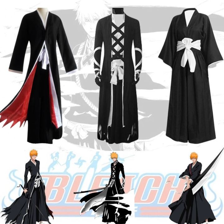 Anime Bleach Kurosaki Ichigo Cloak Cosplay Costume Thousand Year Bloody ...