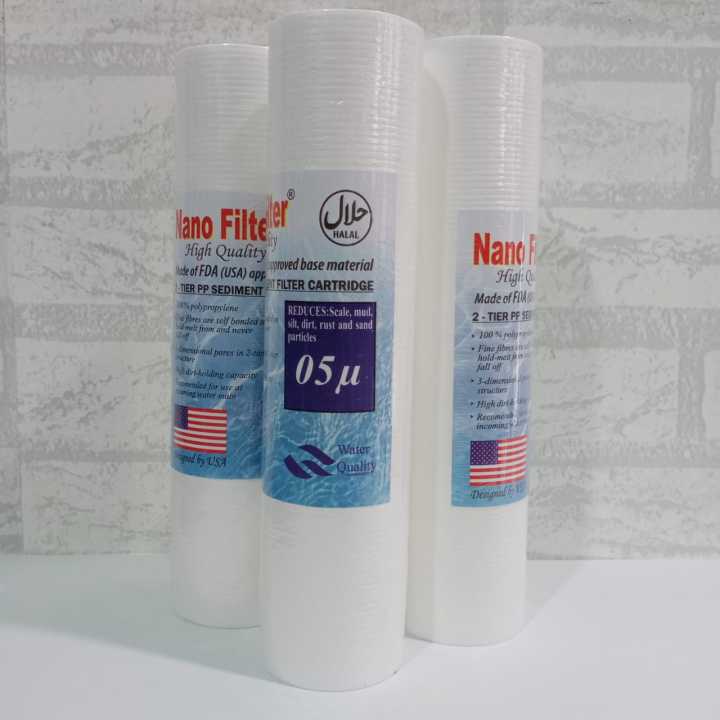 Cartridge/Sedimen-Spun Nano Filter 0.5 micron- isi 10 pcs | Lazada ...