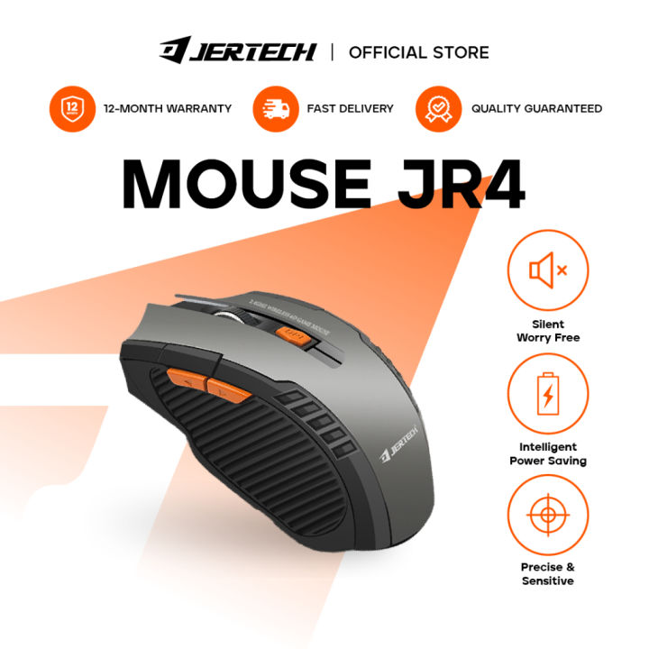 Jertech JR4 6D 6 Keys Wireless Gaming Mouse - Black / Red / Grey | Lazada
