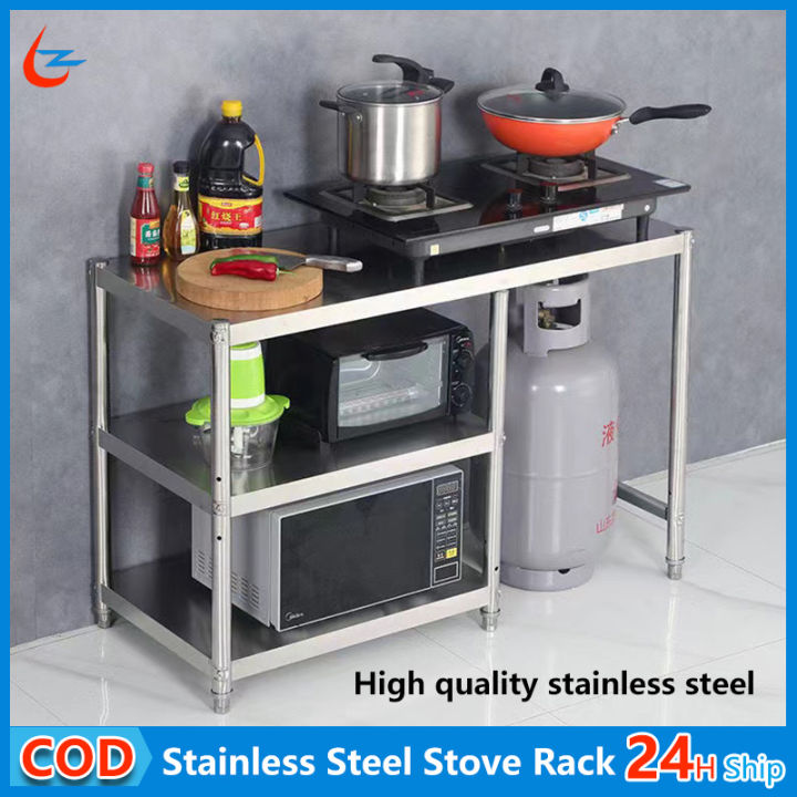 Gas Stove Rack Thickened 304 Stainless Steel 2 in1 Rack organizer Heavy ...