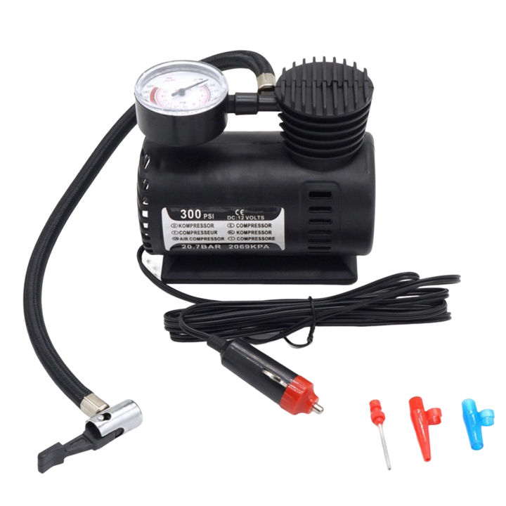 Electric Compressor Low Noise Fast Inflating Compact Portable 300 PSI ...