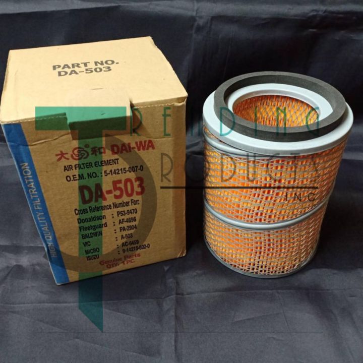 Daiwa Air Filter DA 503, for ISUZU ELF 250, (C-240, 4BA1) | Lazada PH