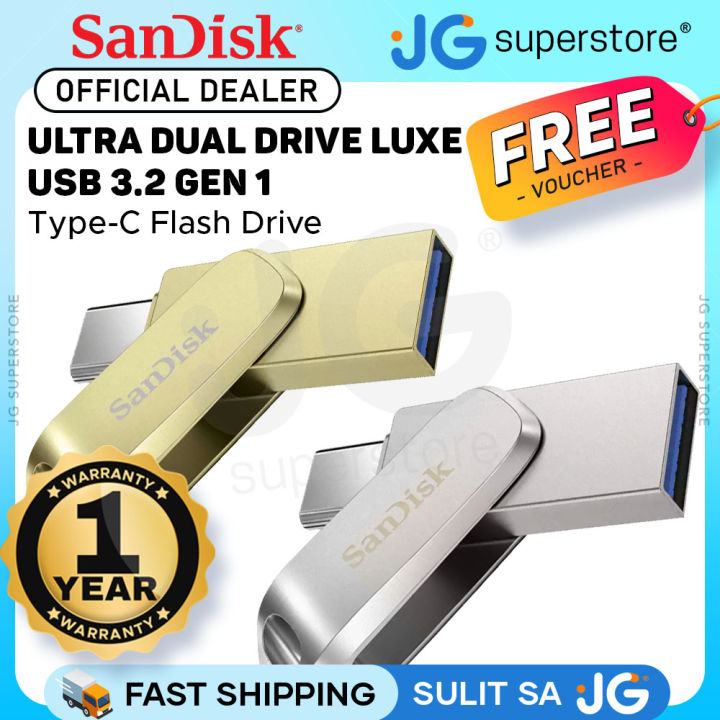 SanDisk Ultra Dual Drive Luxe 32GB 64GB 128GB 256GB USB A 3.2 Gen 1 to ...