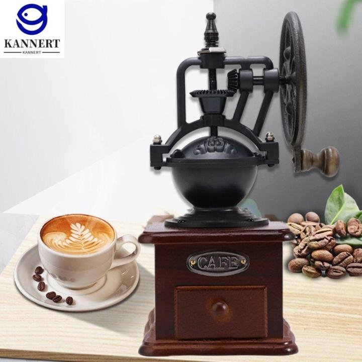 KANNERT Quay tay Máy xay cà phê vintage Gỗ Hướng dẫn sử dụng Cối xay cà ...
