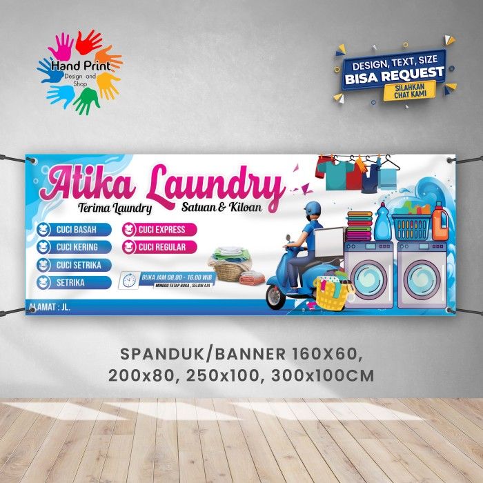 SPANDUK BANNER Laundry Cuci Pakaian A 300x100 CM | Lazada Indonesia