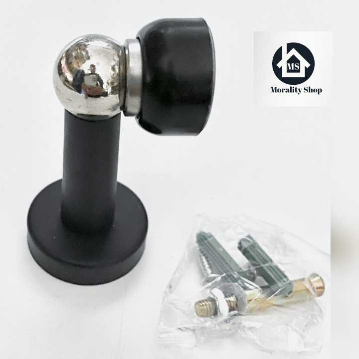 Penahan Pintu Magnet Stainless Hitam K61A-DoorStop Door Stop Door ...