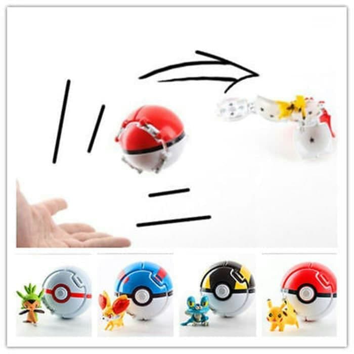 Pokeball figure pokemon / Bola pokemon lempar / Mainan figure pokeball ...