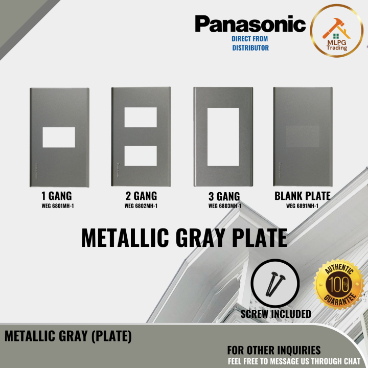 Panasonic Full Color Wide Series PLATE (Metallic Gray) (Blank, 1 - 3 ...