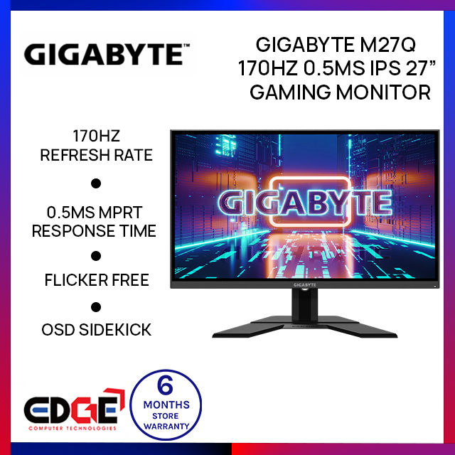 EDGE | GIGABYTE 27" M27Q QHD 2560x1440 170Hz 1ms IPS Gaming Monitor ...