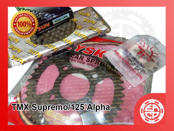 Chain & Sprocket Set TMX Supremo/TMX 125 Alpha Heavy Duty 38/42/45T ...