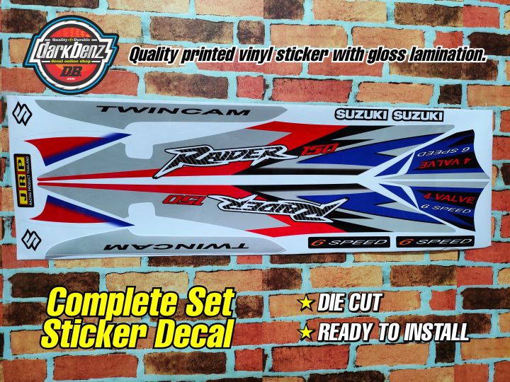 Suzuki Raider & Satria 150 New Stock Decal concept quality printed ...