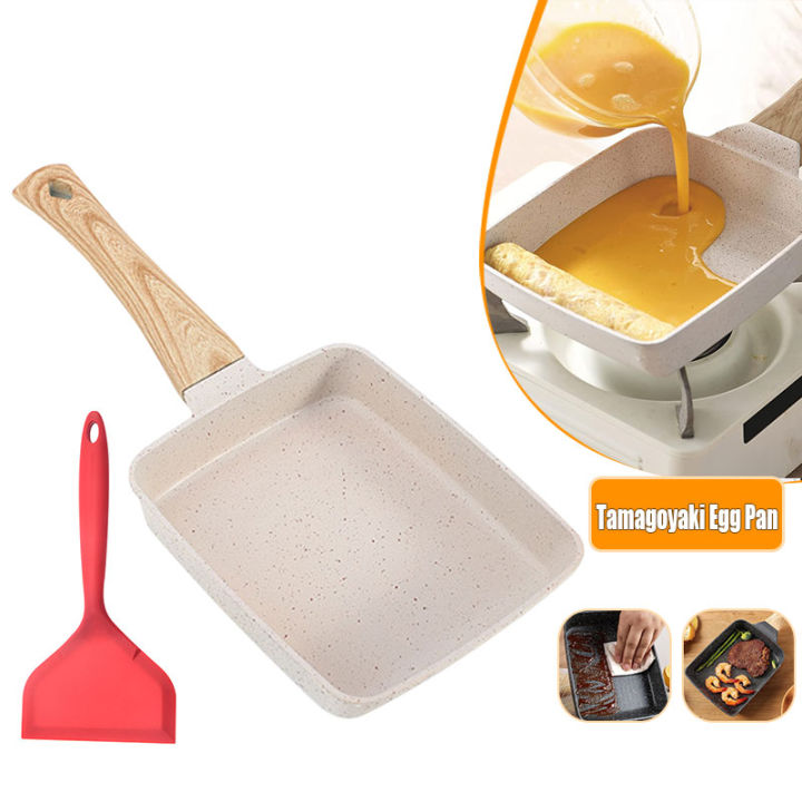 XinGuoBusiness Nonstick Tamagoyaki Fry Egg Rectangle Small Frying Pan ...